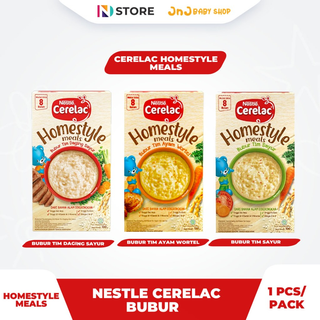 Jual Nestle Cerelac Homestyle Meal Rasa Bubur Tim Sayur/Bubur Tim Ayam ...