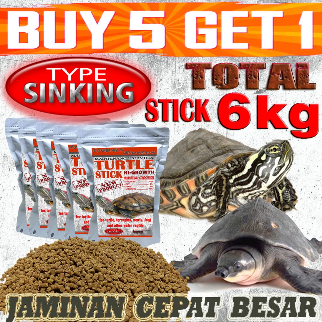 Jual TURTLE FOOD STICK SINKING PELET TENGGELAM MAKANAN KURA-KURA AIR ...