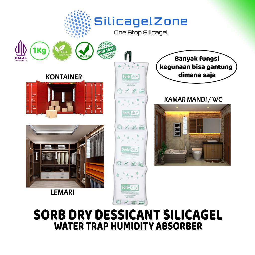 Jual Sorb Dry Penyerap Lembab Ruangan Silica Gel untuk Kontainer ...