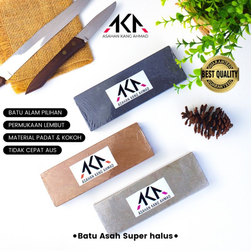 Jual ASAHAN KANG AHMAD Batu Asah Pisau 1 set isi 3 pcs dengan kekasaran ...