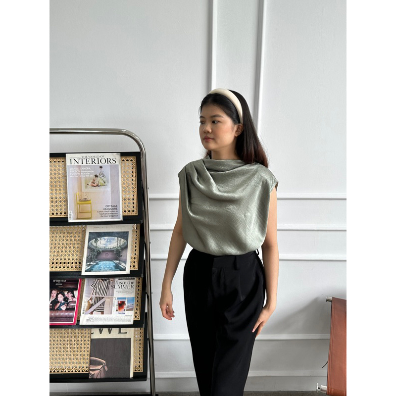 Jual MIJOO SILK BLOUSE KOREAN BLOUSE SILK SATIN BAJU MISS NOVIA MIS ...