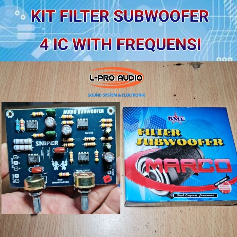 Jual Kit active filter subwoofer 4 IC dengan potensio frekuensi MARCO ...