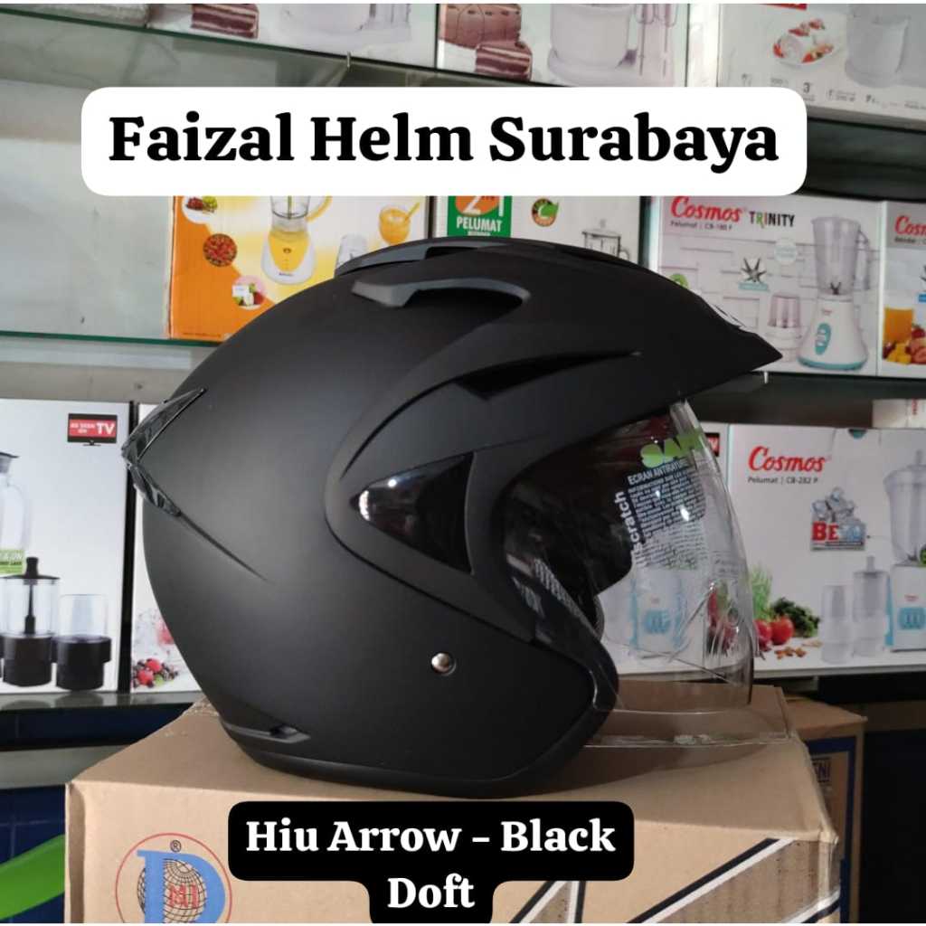 Jual HELM HIU ARROW SOLID VARIAN WARNA LENGKAP DOUBLE VISOR ORIGINAL ...