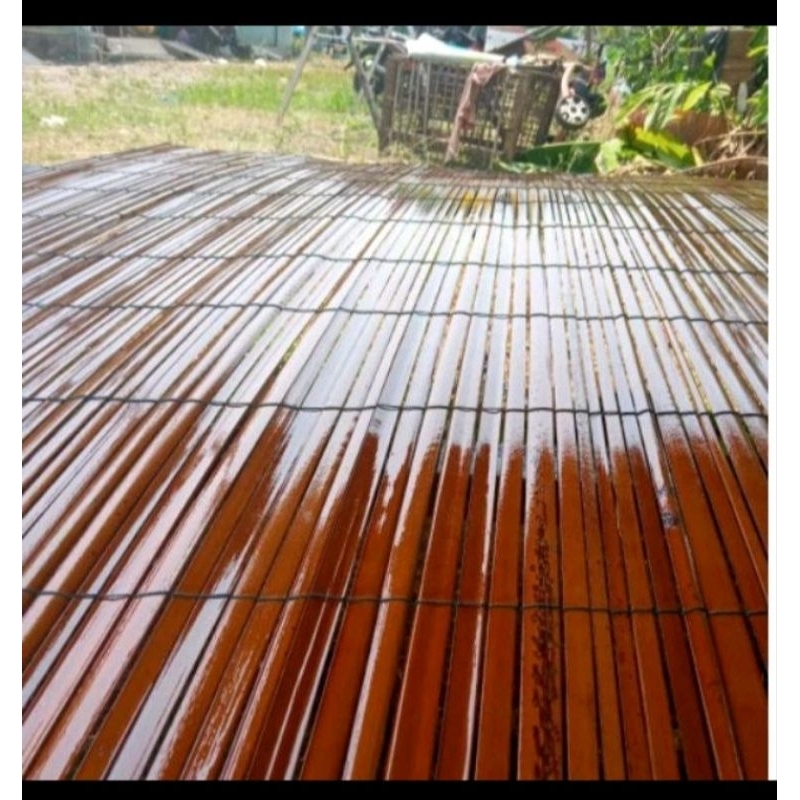 Jual Tirai bambu plitur vernis natural lebar 2,5m x tinggi 2m lengkap ...