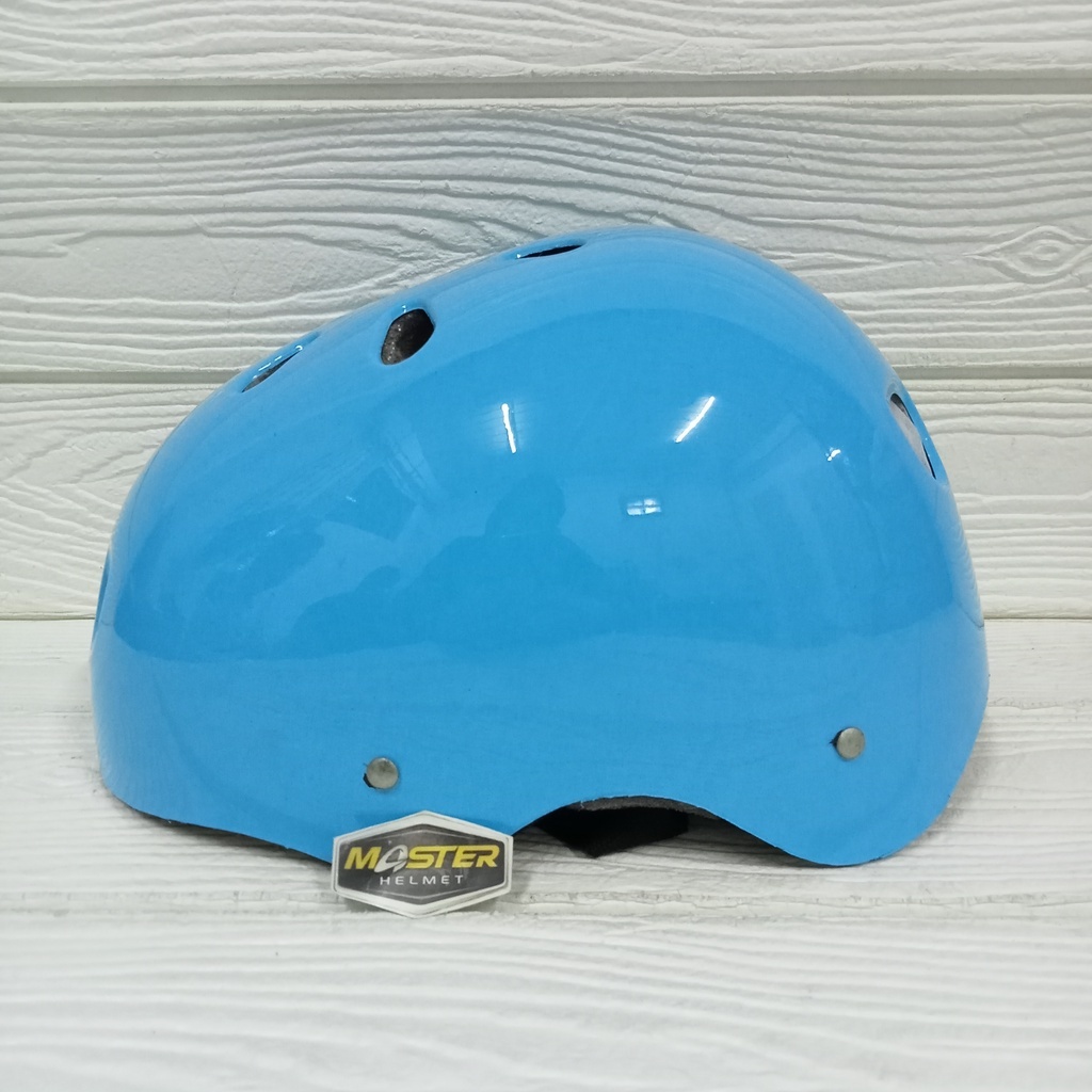 Jual Helm sepeda polos Biru New outdoor bmx | Shopee Indonesia