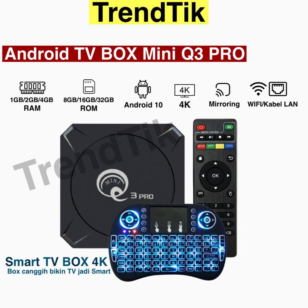 Jual TrendTik MiniQ3 PRO Android TV Box Tv Box Android 10 Smart TV Box Unlock Tv Box | Shopee ...
