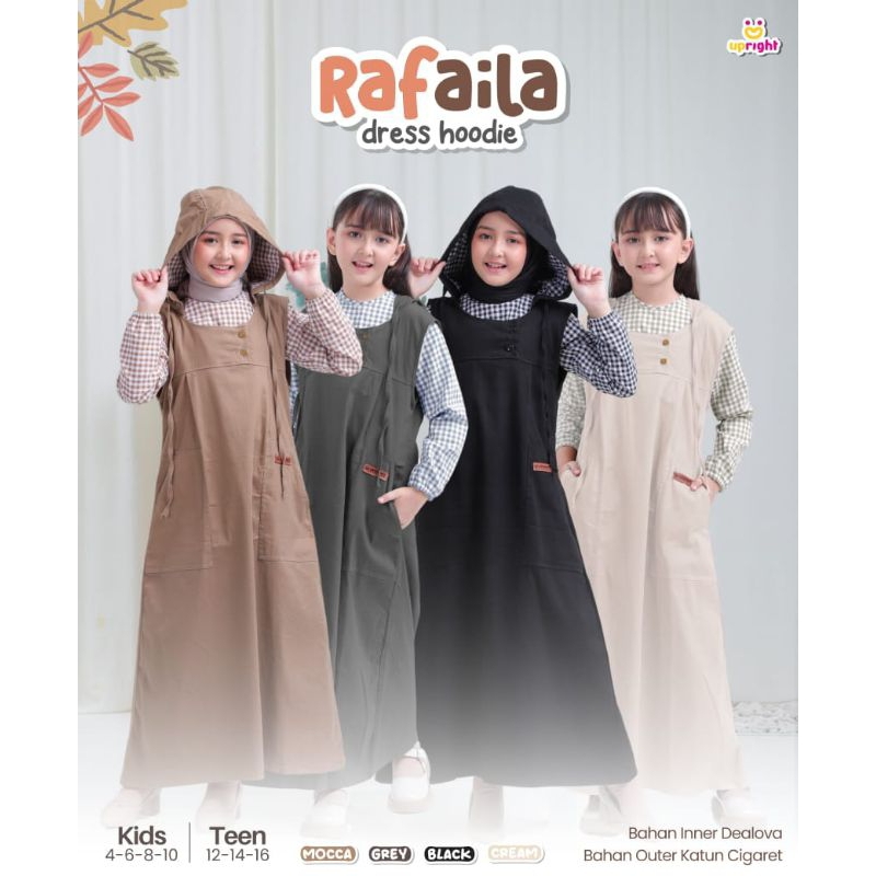 Jual PO ‼️dress anak perempuan with hoodie rafalia by upright 4-16y ...