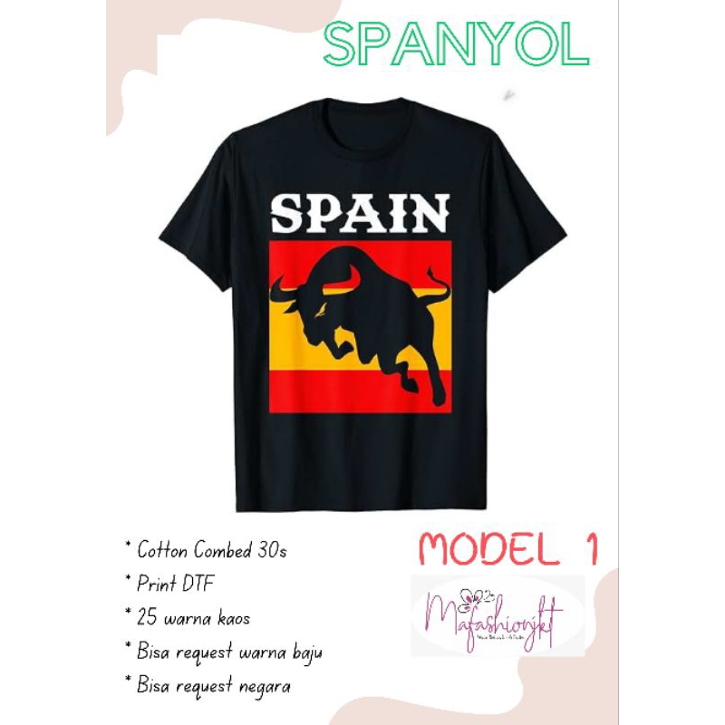 Jual KAOS OLEH OLEH SOUVENIR SPANYOL SPAIN ESPANA BARCELONA MADRID ...