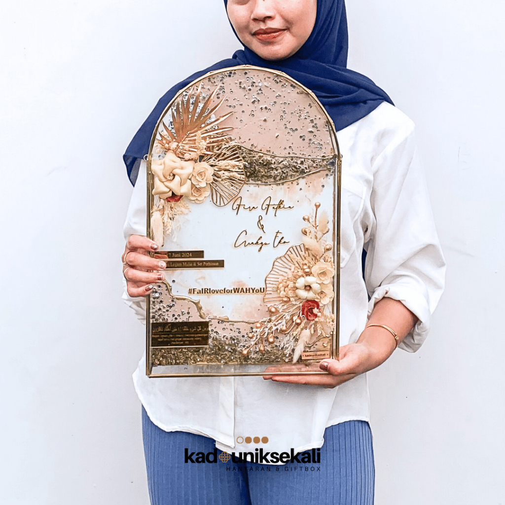 Jual Custom Warna Mahar Resin Simbolis Pernikahan Frame Terarium 3D ...
