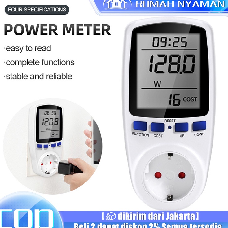 Jual CD Power KWH Meter Digital Voltmeter Wattmeter Ampere Energy Meter ...