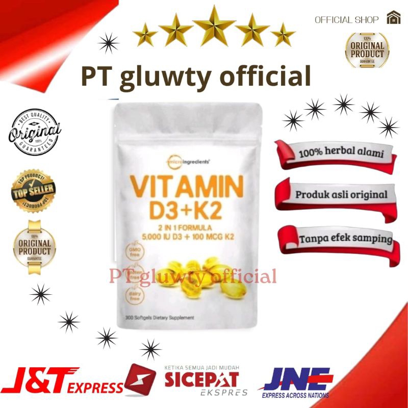Jual Microingredients Vitamin D3 K2 5000iu Original Vitamin D3+K2 Micro Ingredients | Shopee ...