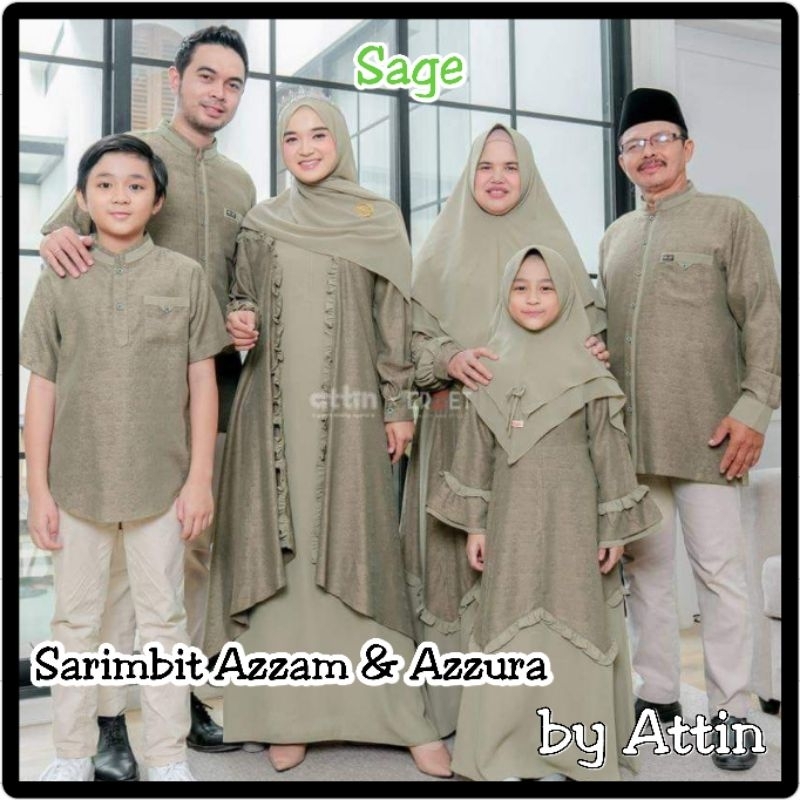 Jual Sarimbit Lebaran Terbaru 2024 Family Set Sarimbit Keluarga AZZAM ...