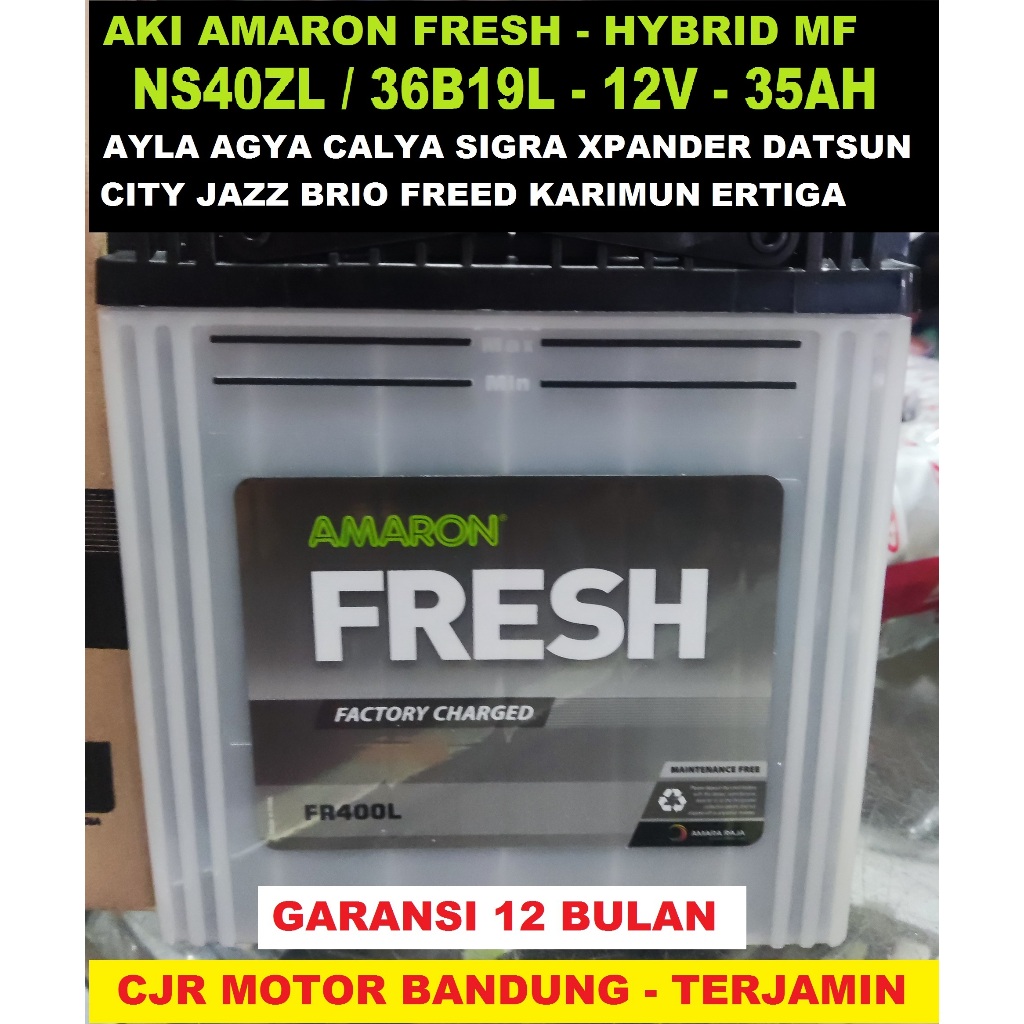 Jual AKI HYBRID MOBIL XPANDER BRIO ERTIGA CITY CALYA SIGRA AMARON FRESH NS40ZL 36B19L | Shopee ...