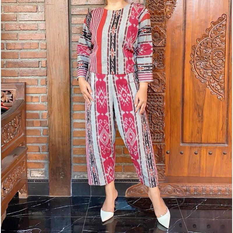 Jual Setelan Celana Tenun / Setelan Batik Tenun / Tenun Batik / Batik ...