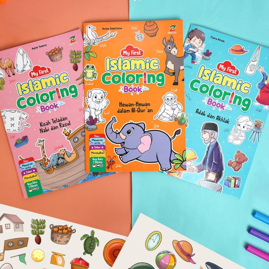 Jual BONUS STIKER | Buku Islamic Coloring Books Ziyadbooks Buku ...