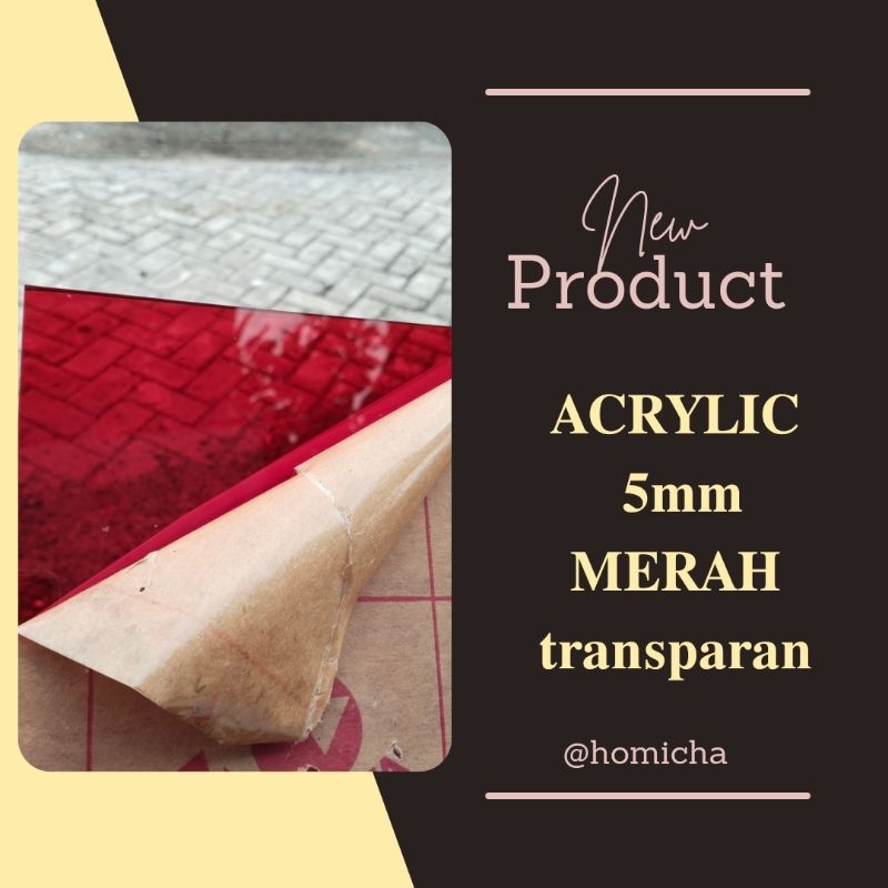 Jual acrylic 5mm merah transparan baca di skripsi | Shopee Indonesia