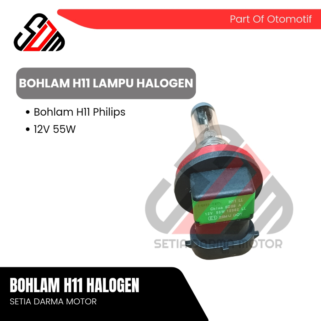 Jual Bohlamp H11 12V 55W Philips Foglamp Bemper Lampu Bohlam Halogen ...