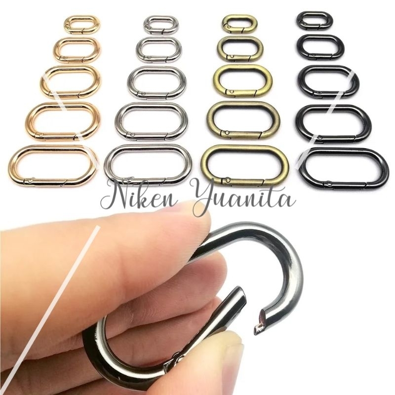 Jual carabiner ring OVAL buka tutup tebal premium best quality ...