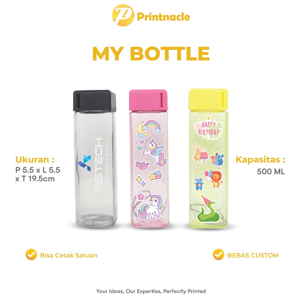 Jual My Bottle Botol Minum Custom Print Uv 500ml Food Grade | Shopee Indonesia