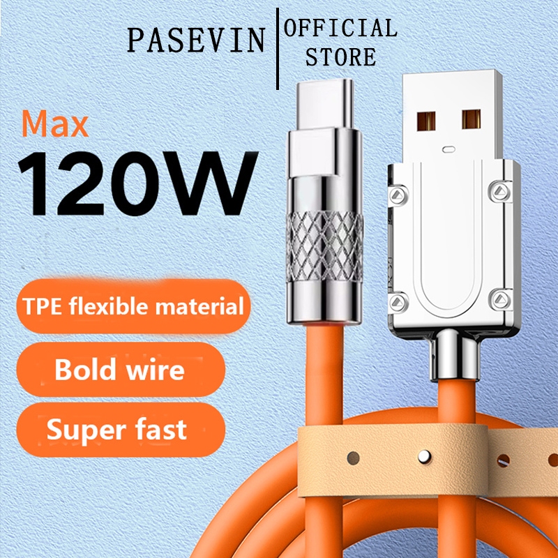 Jual PASEVIN 120W 6A Kabel Data Fast Charging Super Charger Cable FOR ...