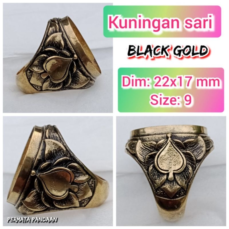 Jual Emban batu akik dan permata kuningan perunggu.08 | Shopee Indonesia