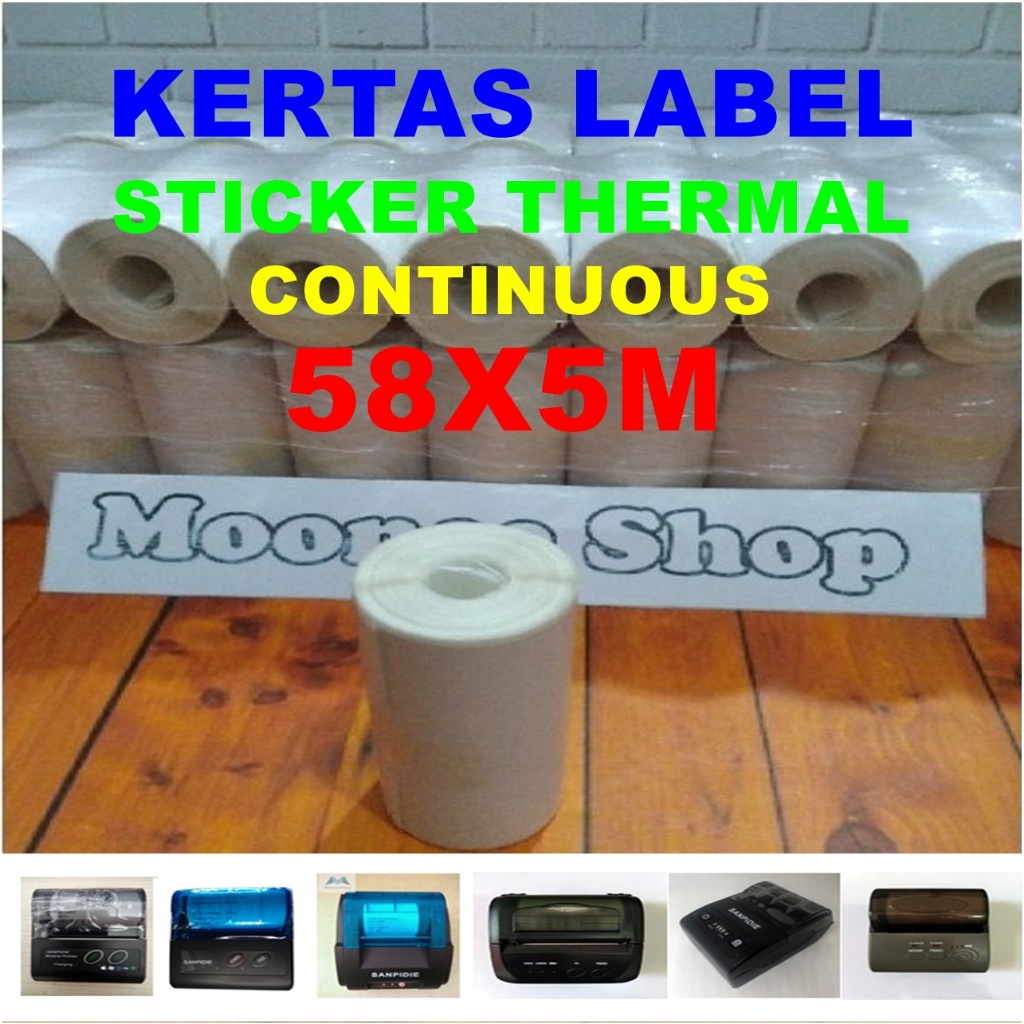 Jual Label Direct Stiker Thermal 58x5 m - Label Sticker Stiker Thermal ...