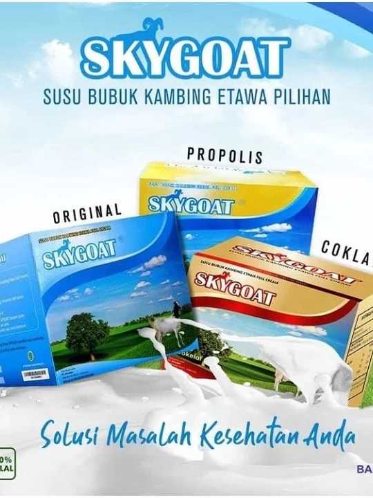 Jual Skygoat Susu Kambing Etawa Murni Full Cream isi 10 sachet Sky goat ...