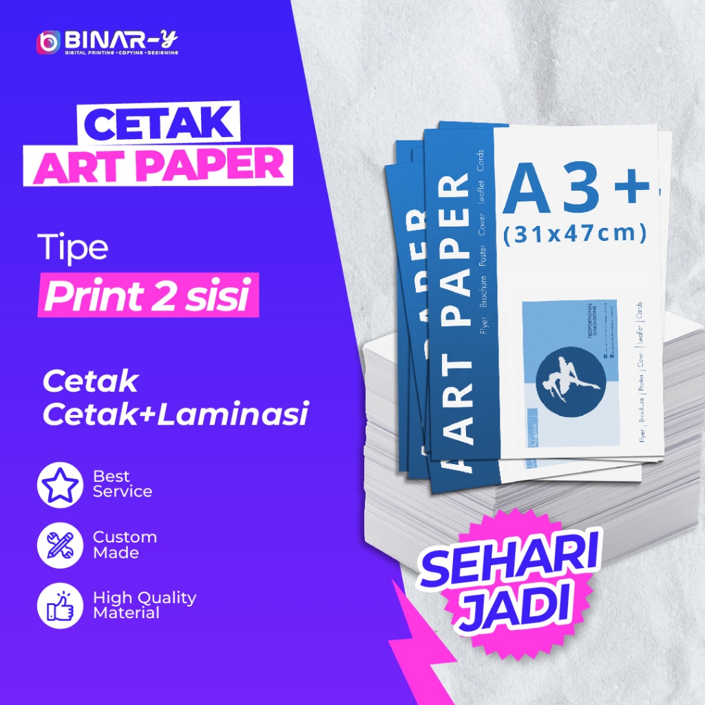 Jual Cetak A3+ art paper 120gr 2 sisi | Shopee Indonesia