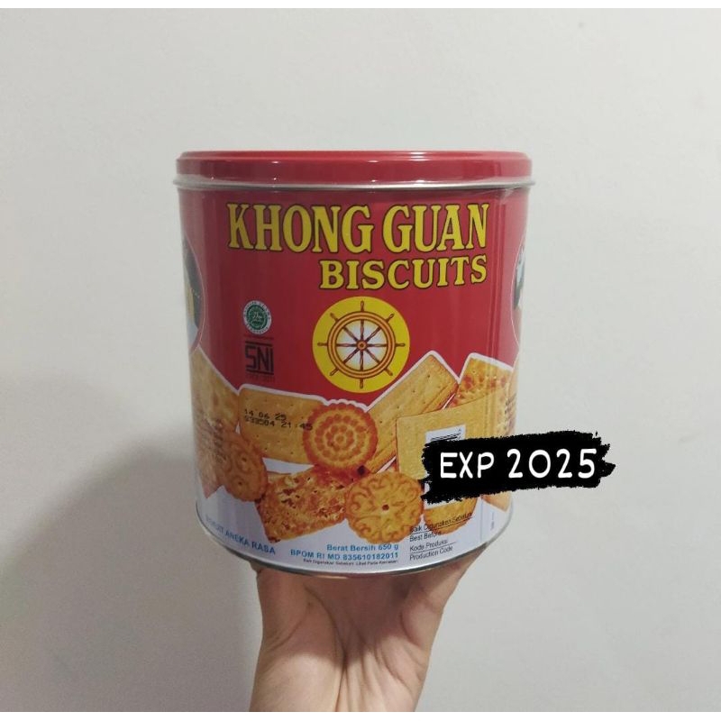Jual Khong Guan Assorted Merah Mini Can Biskuit 650gram/Biskuit Khong ...