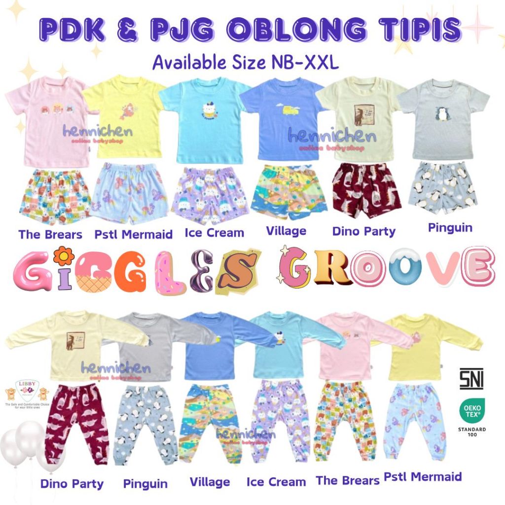 Jual Setelan Oblong LIBBY Pendek Tipis Cotton NB-XXL GIGGLES GROOVE ... Jual Setelan Oblong LIBBY Pendek Tipis Cotton NB-XXL GIGGLES GROOVE ...
