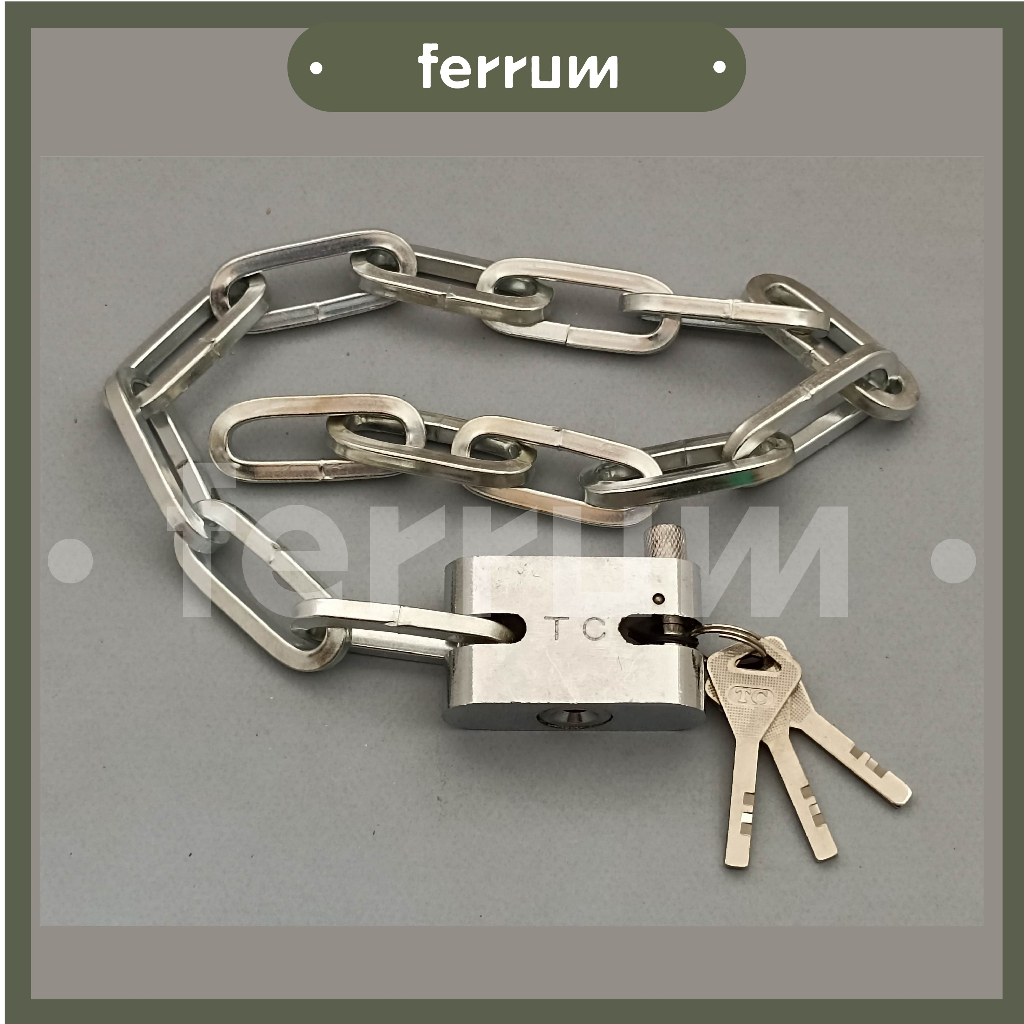 Jual [ FERRUM ] Gembok Rantai Sepeda Motor Gembok Pagar 60cm Dan 90cm ...