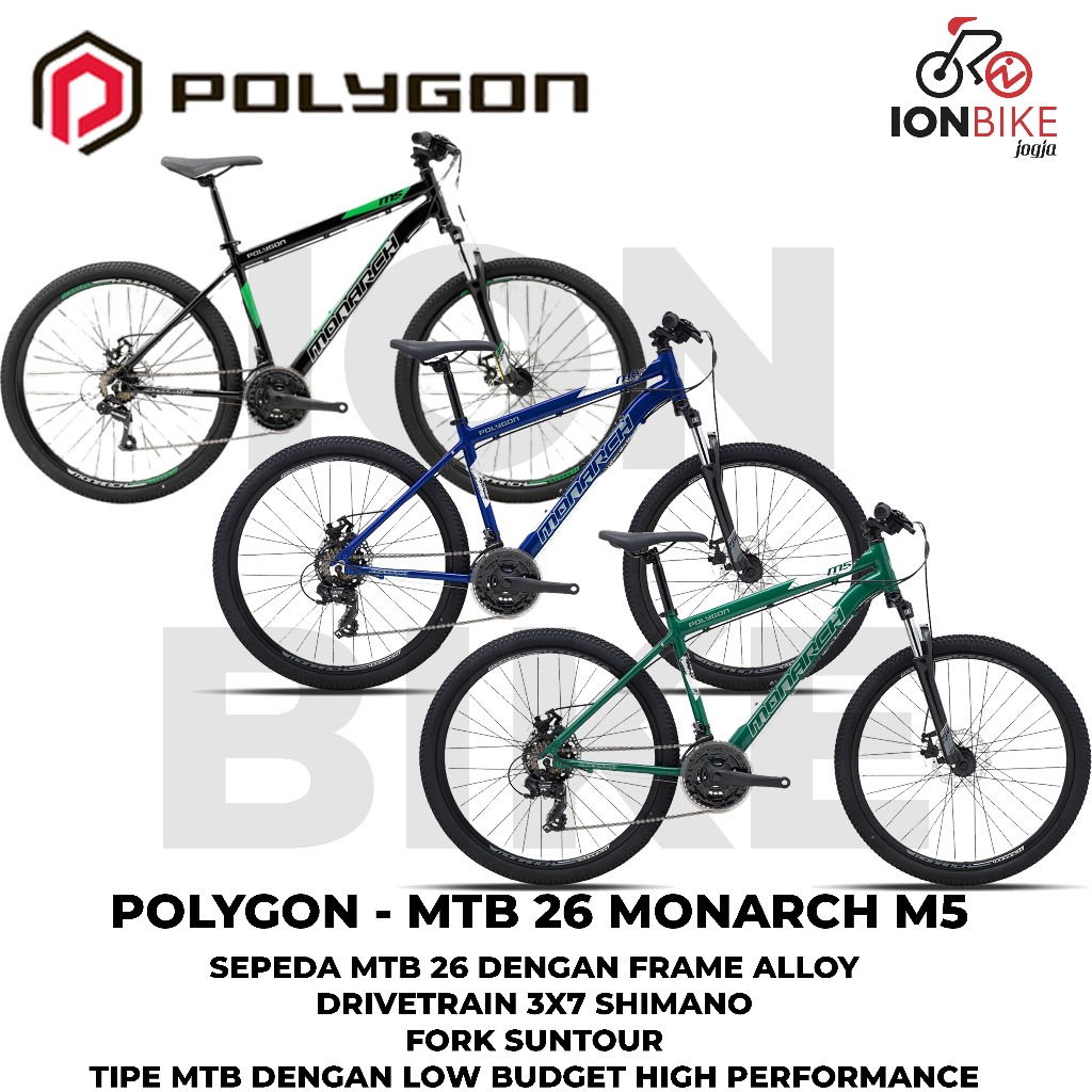 Jual Sepeda MTB 26 Inch Polygon Monarch M5 Terbaru Frame Alloy Ringan ...