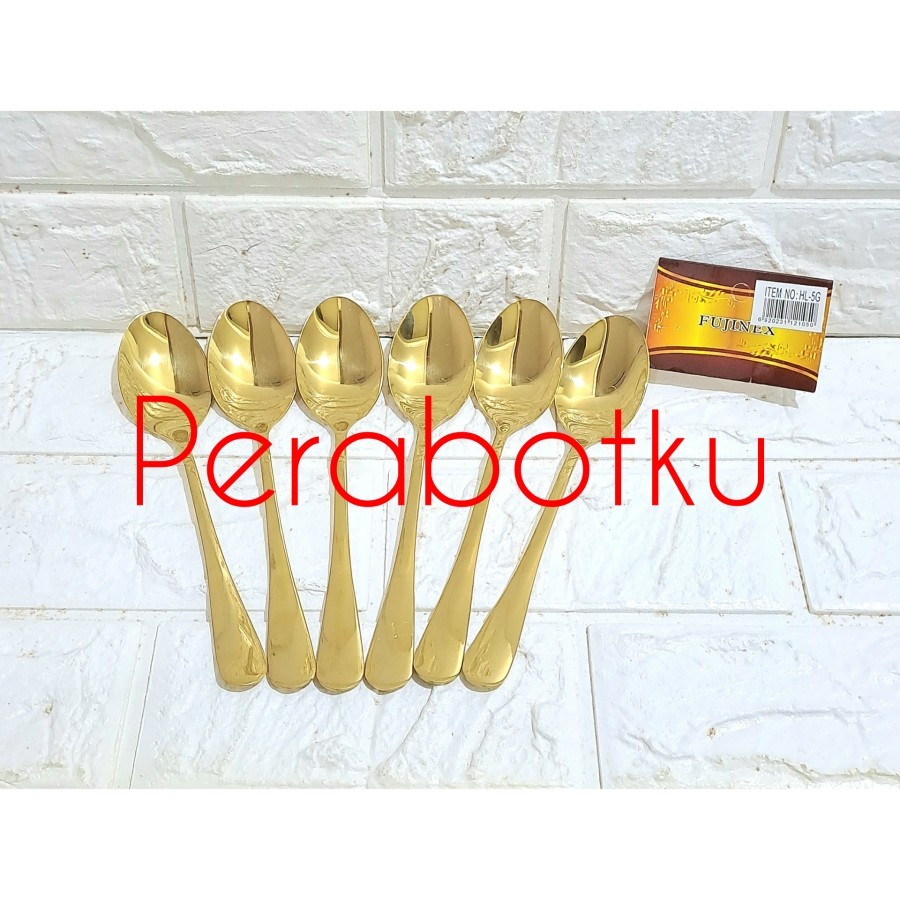 Jual Sendok Makan Emas Gold Stenlis Stainless Steel Tebal Fujinex HL-5G ...