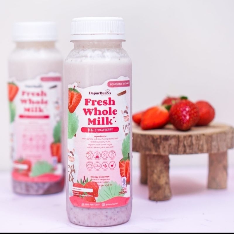 Jual FRESH WHOLE MILK STRAWBERRY | COKLAT | KURMA 250ML - DAPUR BUNSA ...