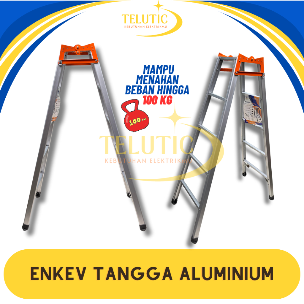 Jual ENKEV TANGGA LIPAT ALUMINIUM/ALMINI UKURAN 2M | Shopee Indonesia
