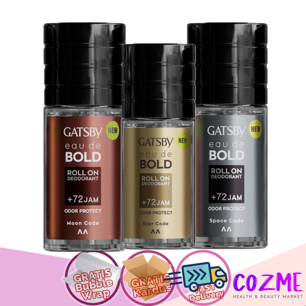Jual GATSBY Eau De Bold Roll On Deodorant +72 Jam Odor protect 50mL ...