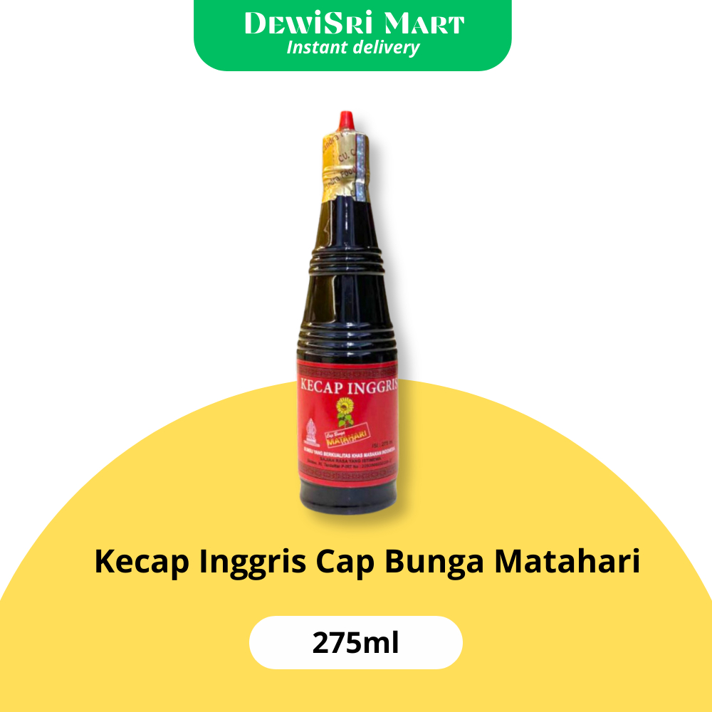 Jual Kecap Inggris Cap Bunga Matahari 275ml - Dewi Sri Mart | Shopee ...