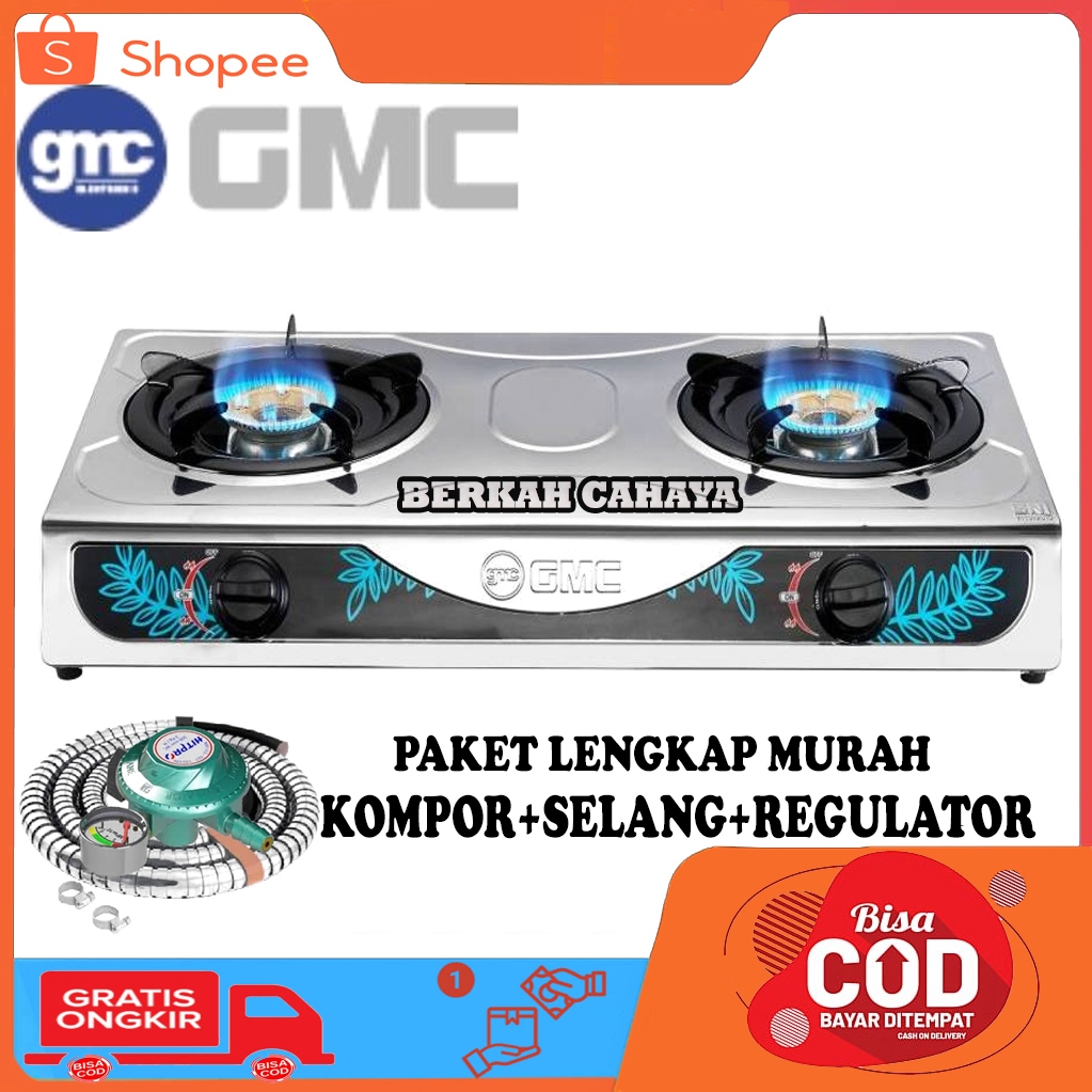 Jual Kompor GMC Gas 2 Tungku Stainless Steel Tipe 211 | Shopee Indonesia