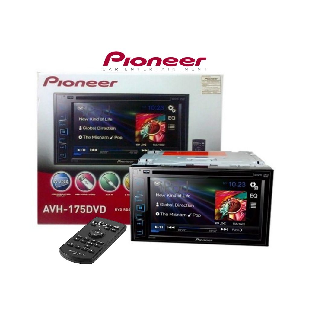 Jual Pioneer AVH 175 DVD Double Din Layar Sentuh 6.2 inch USB AUX MP3 ...