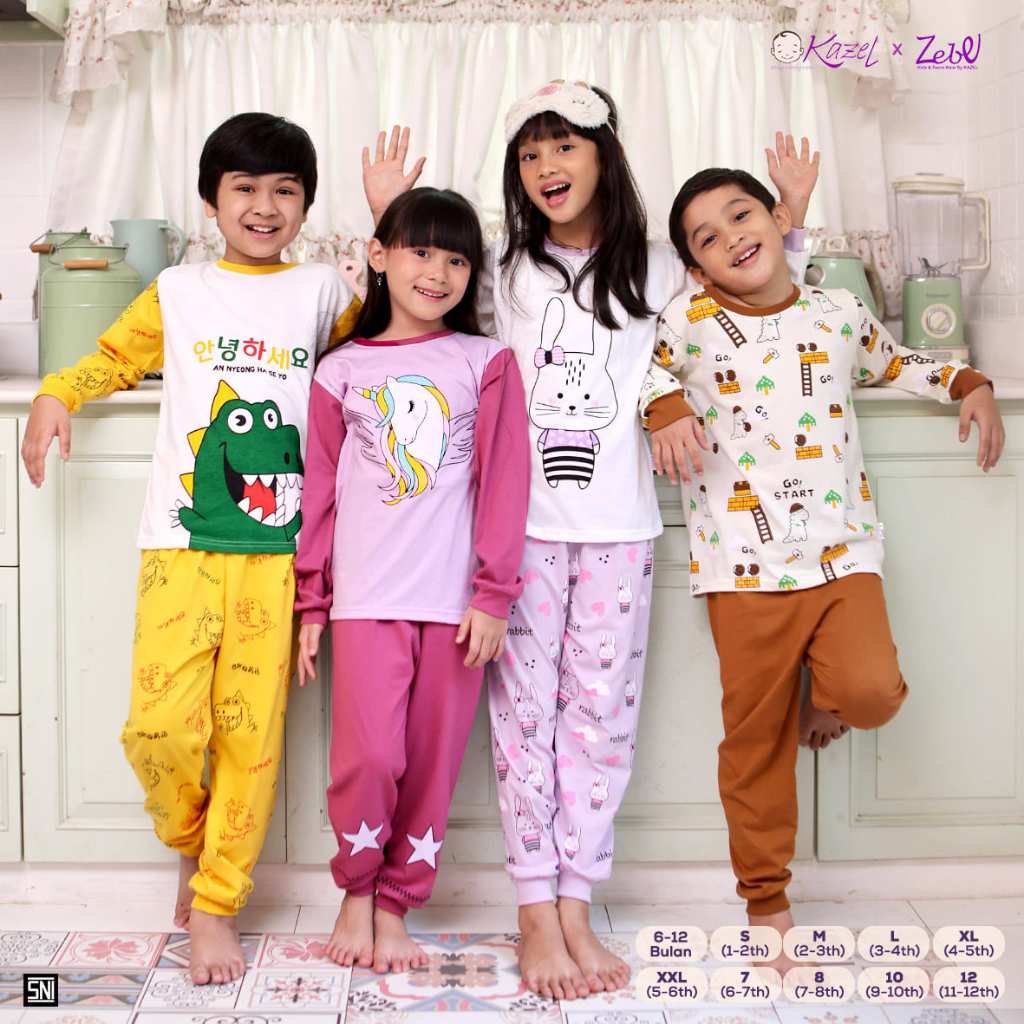 Jual Kazel x Zebe Setelan Panjang (1 Stel) | Shopee Indonesia