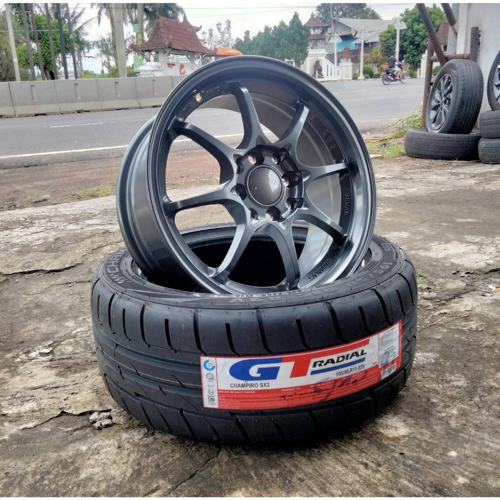Jual velg mobil ring 15 flow forming ce28 lebar 65 tuk city,vios,sirion ...