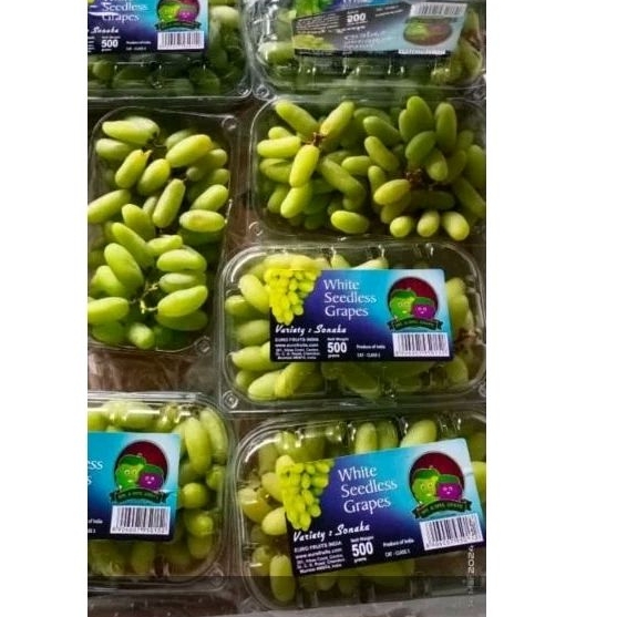 Jual Buah Anggur Jari Hijau pack /500 gr | Shopee Indonesia