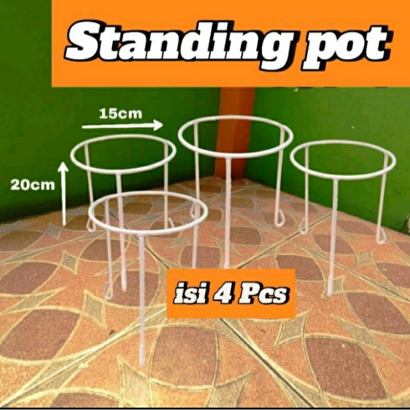 Jual standing pot isi 4/rak pot 1paket isi 4/standing pot murah ...