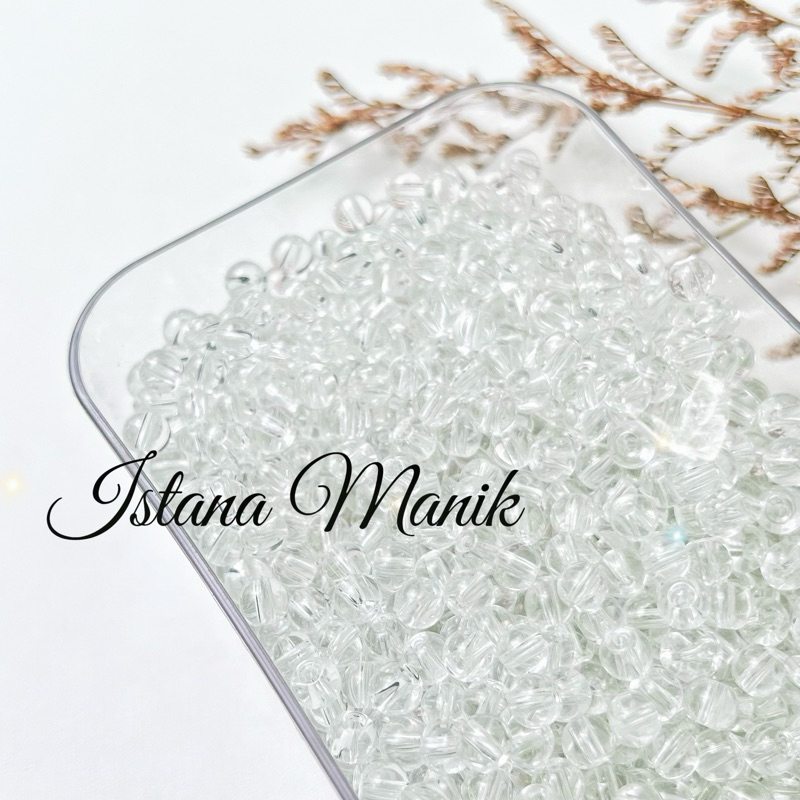 Jual Manik payet pasir bening - Manik kaca 3mm / 4mm / 6mm Bahan ...