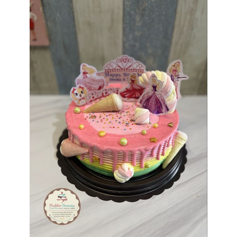 Jual cake tart barbie / kue ulang tahun tema barbie / kue ulang tahun ...