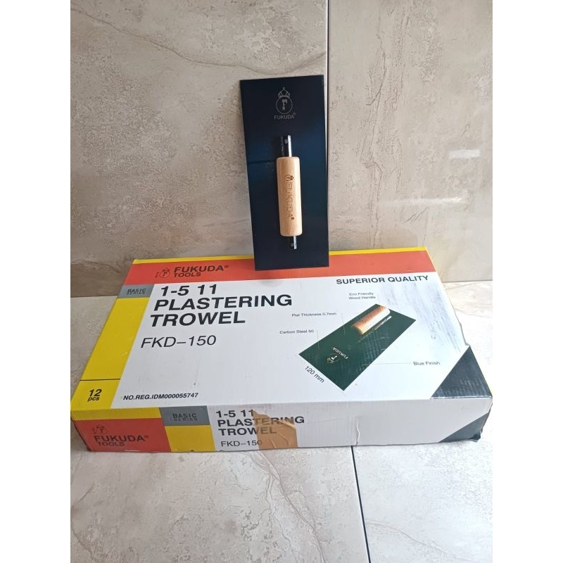 Jual Plastering trowel gagang kayu merk fukuda FKD-15012 x 28 cm Carbon ...