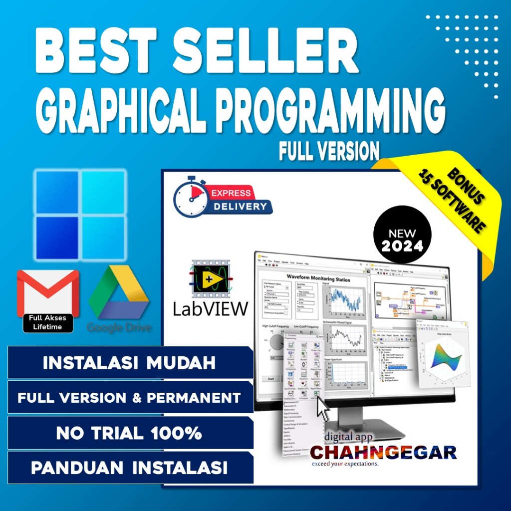 Jual NI LabVIEW 2024 Q1 v24.0.0.49238 + Toolkits + Modules Offline | Shopee Indonesia