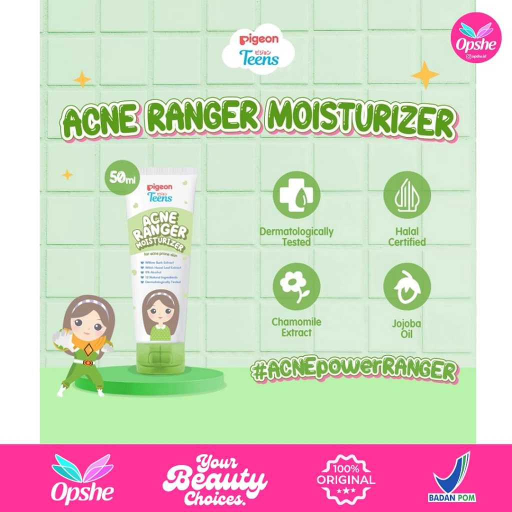 Jual PIGEON TEENS Acne Ranger Moisturizer 50ml | Shopee Indonesia