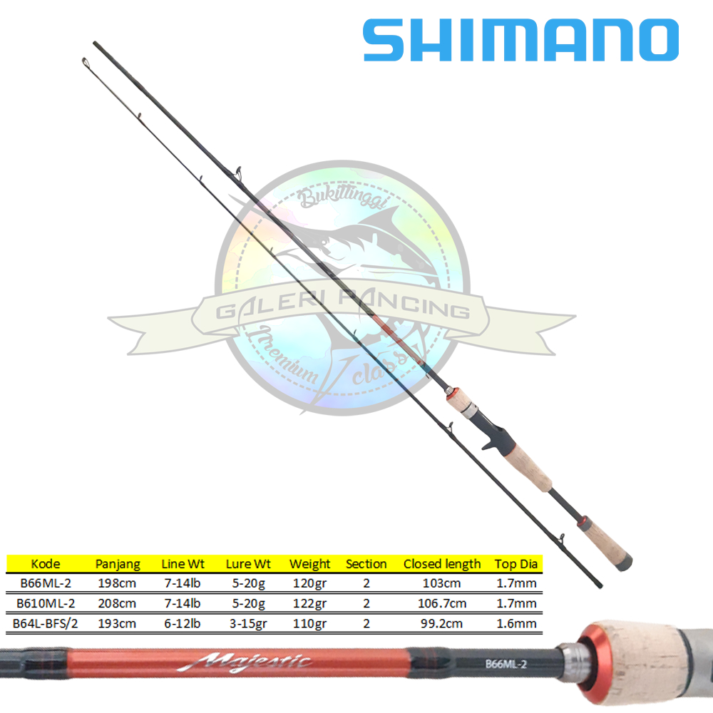 Jual Joran BC Shimano Majestic B66ML B64LBFS B610ML B610MH | Shopee Indonesia