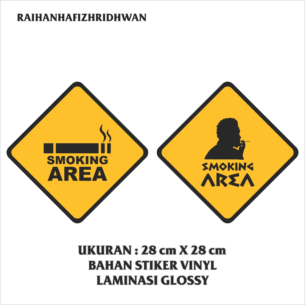 Jual STIKER / STIKER SMOKING AREA / STIKER AREA MEROKOK / STIKER RAMBU ...